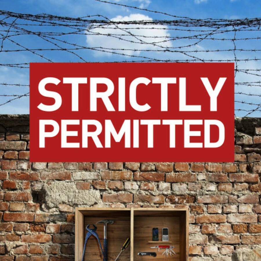 Strictly Permitted - Sign.BG